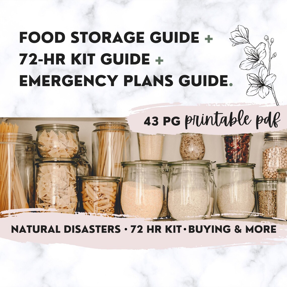 3 Guides in 1: Food Storage 72 HR Kit Emergency Plans - Etsy