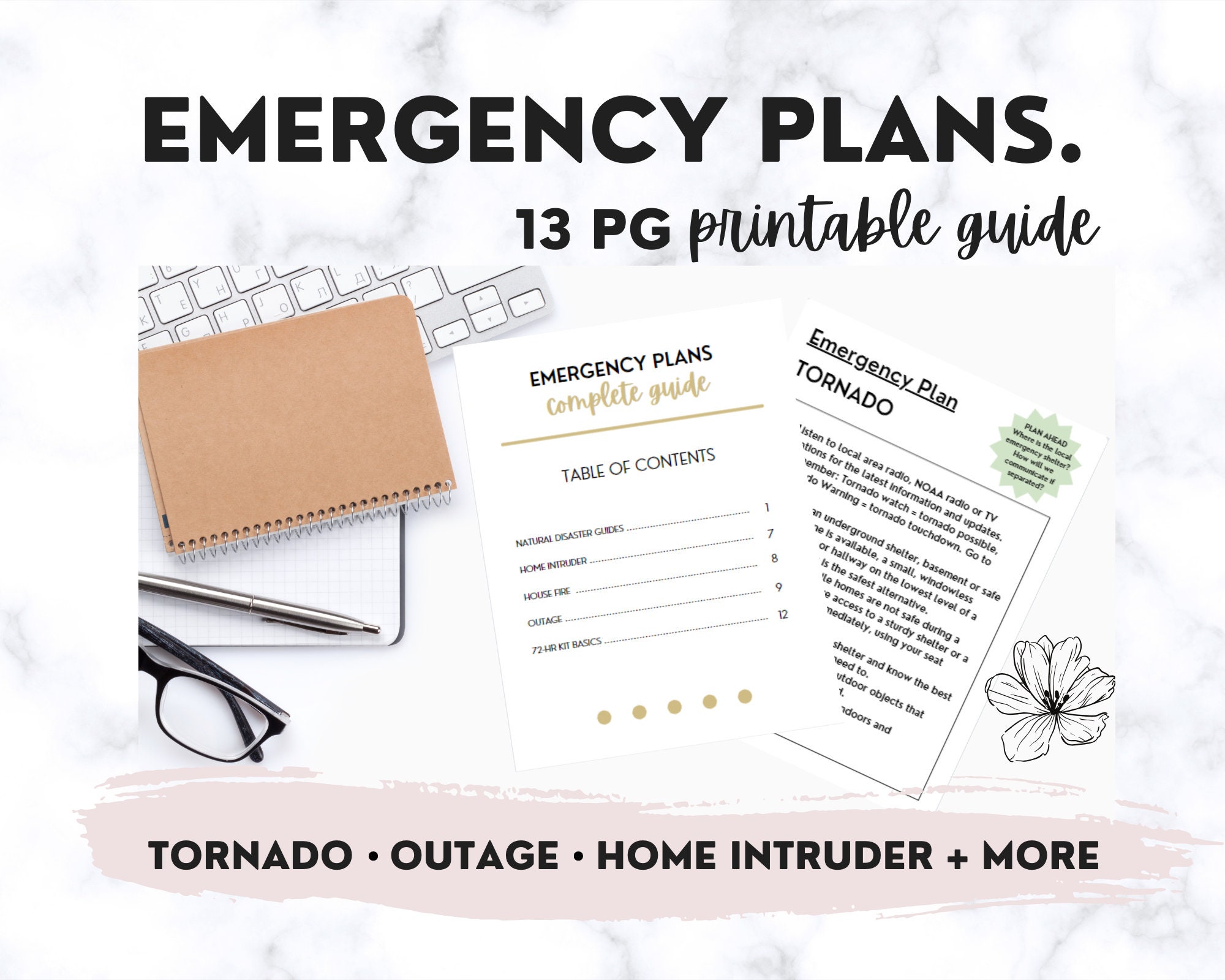 Emergency Plans Checklist - Natural Disasters, Home Emergency Prep ...