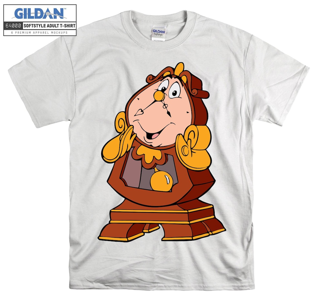 Beauty and the Beast Cogsworth Funny Disney Art T Shirt Hoodie T-shirt ...
