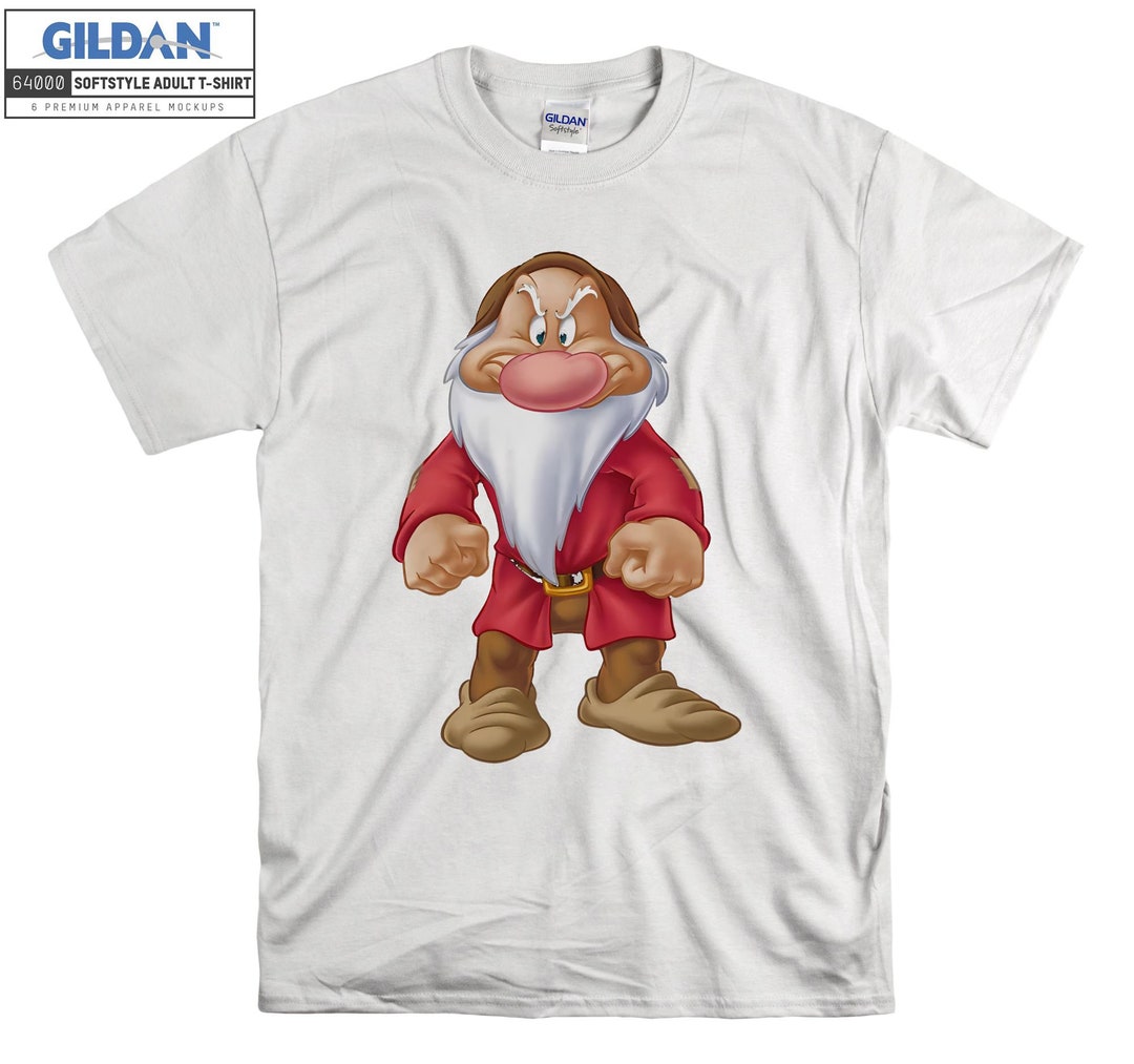 Grumpy Dwarf Disney Snow White T Shirt Hoodie Hoody T-shirt Tshirt S-M ...