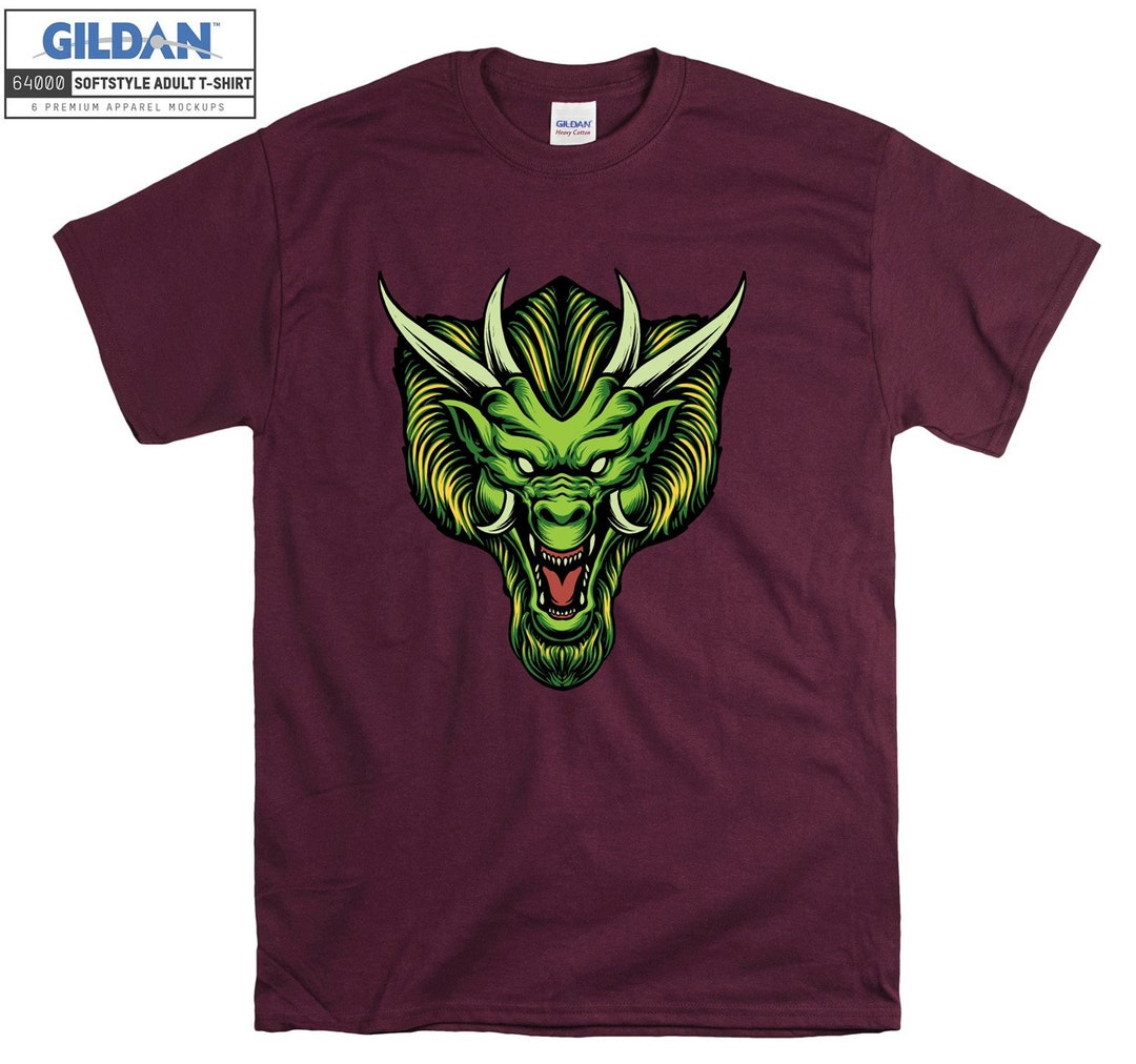 Green Dragon T-shirt Wild Animal Artsy T Shirt Tshirt Oversized S M L ...