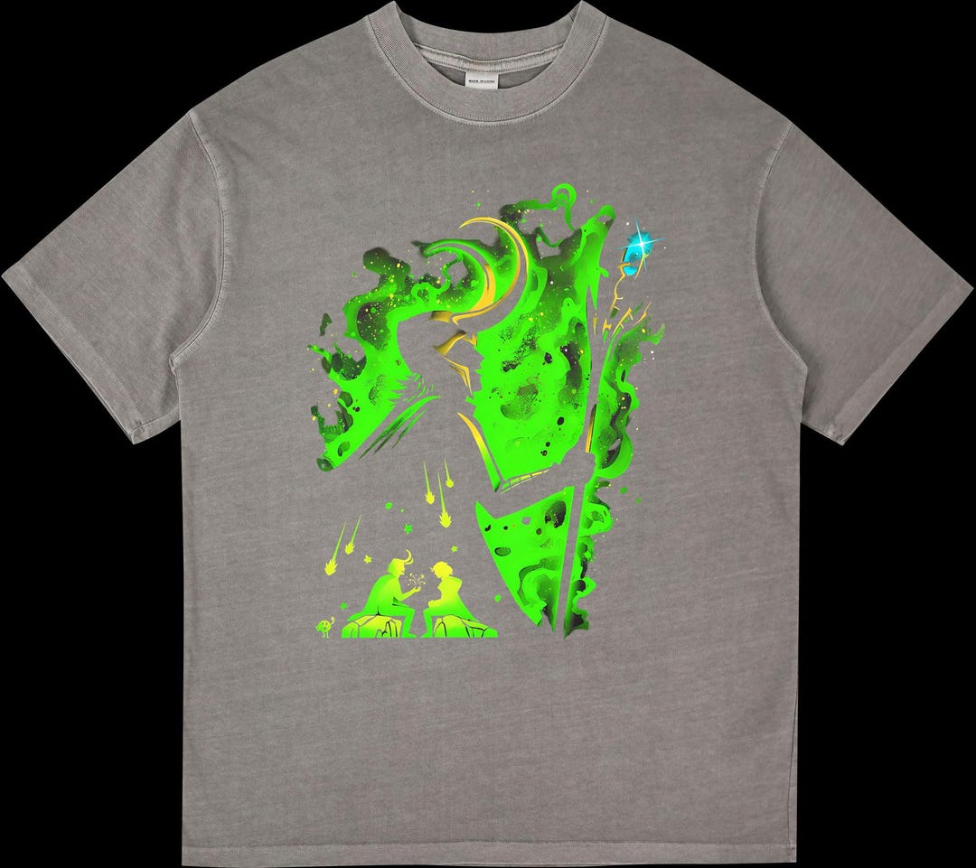 Vintage Marvel Avengers Loki Silhouette Portrait Shirt Premium ...