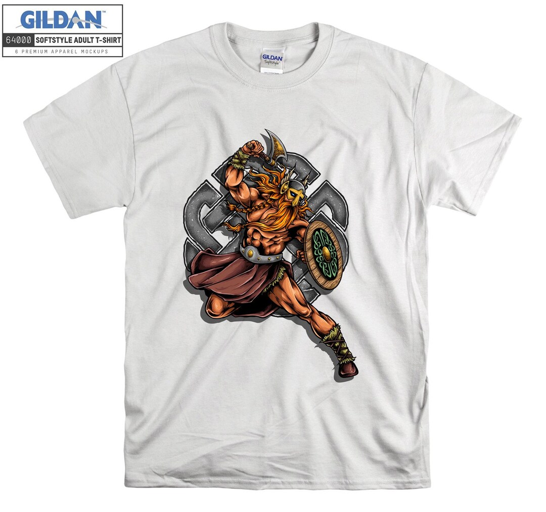 Muscular Warrior T-shirt Artsy Sword Shield T Shirt Tshirt Oversized S ...
