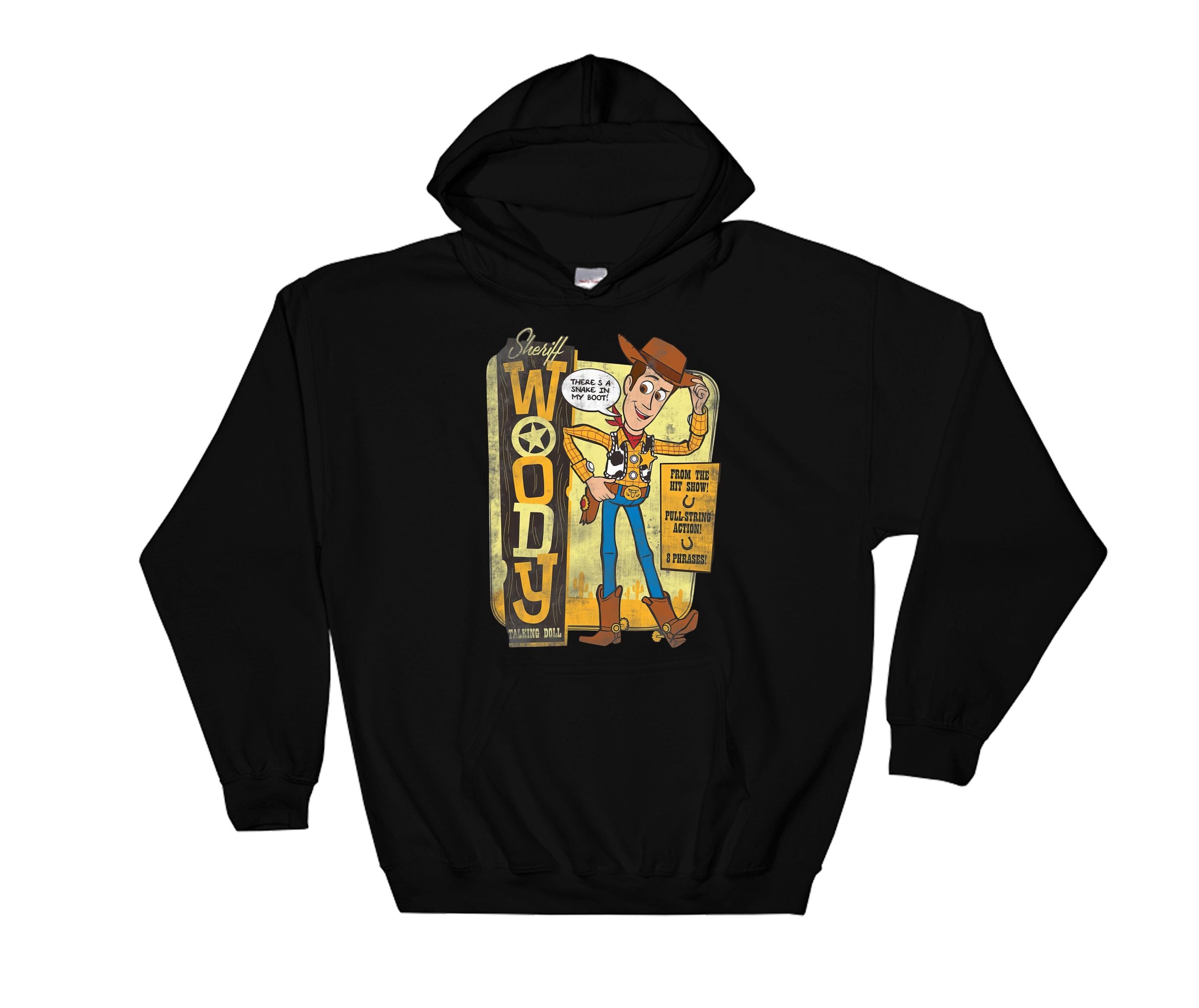 Disney Pixar Toy Story Sheriff Woody Talking Doll Hoodie Sweat Pullover ...