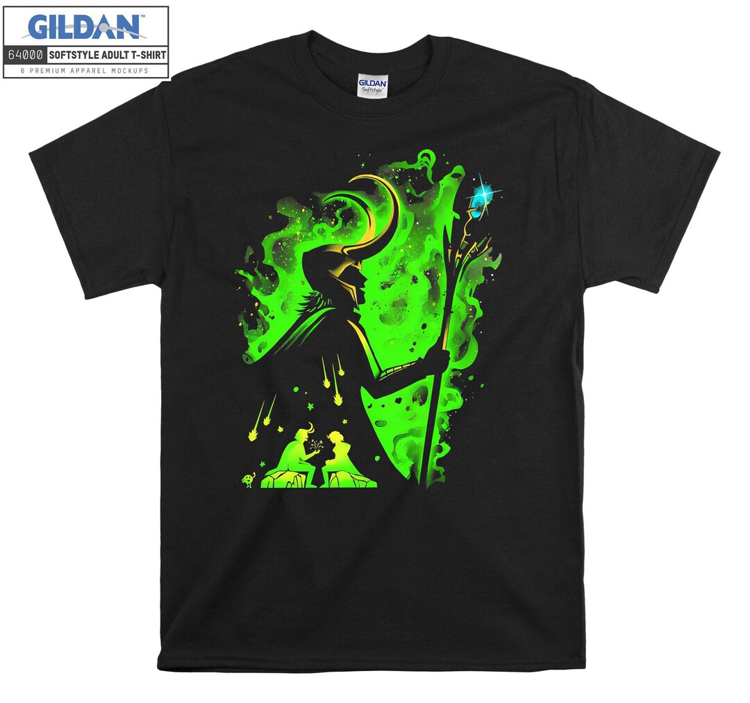 Vintage Marvel Avengers Loki Silhouette Portrait Shirt T-shirts, Kids ...