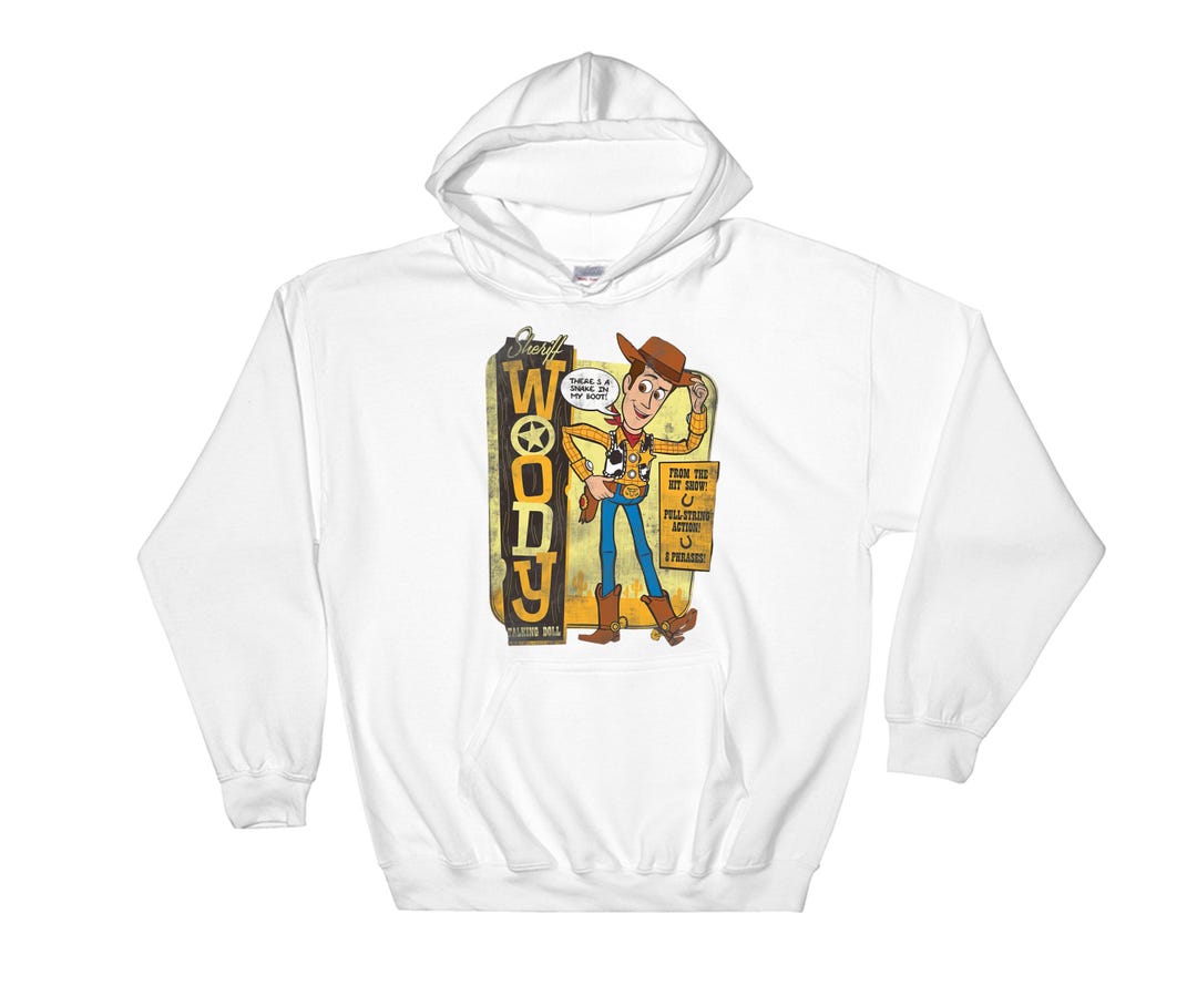 Disney Pixar Toy Story Sheriff Woody Talking Doll Hoodie Sweat Pullover ...