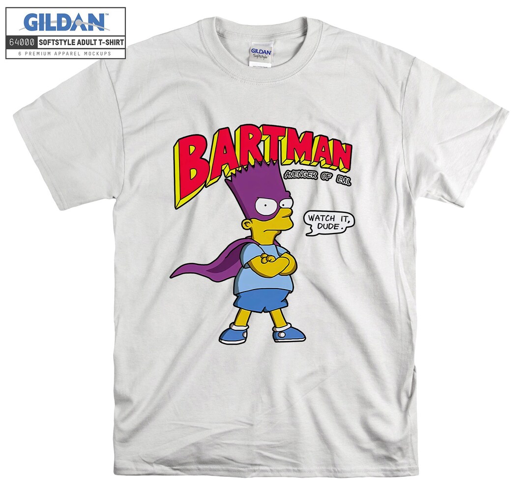 Bart Simpson the Simpsons Funny Gift Unisex T-shirt V-neck Sweatshirt ...