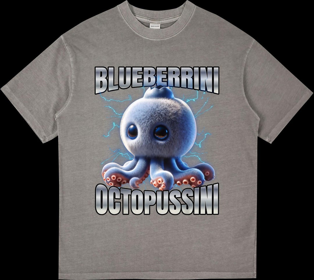 Blueberrini Octopussini Premium Heavyweight T-shirt | 100% Cotton ...