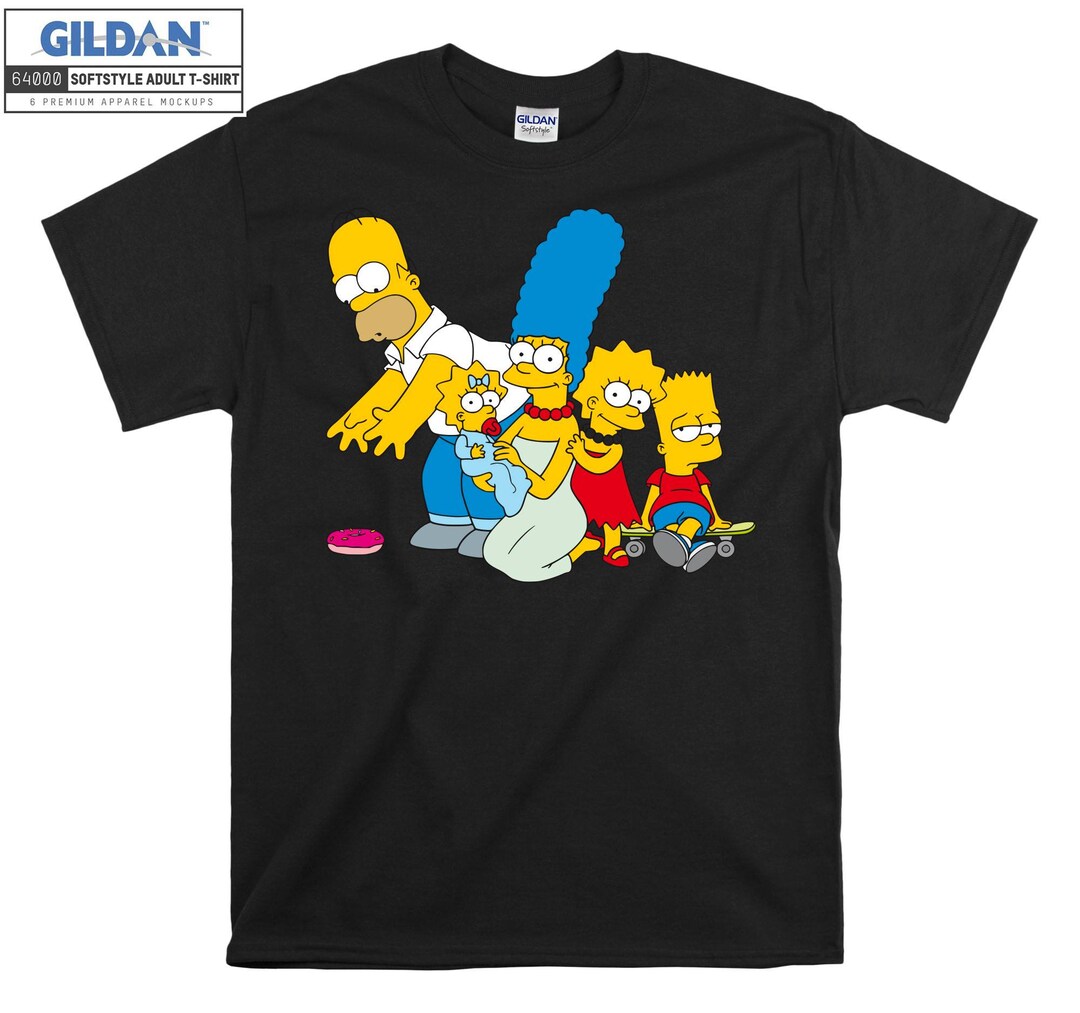 The Simpsons Family Donut Cartoon Hoodie Sweatshirt Hoody Long Sleeve S ...