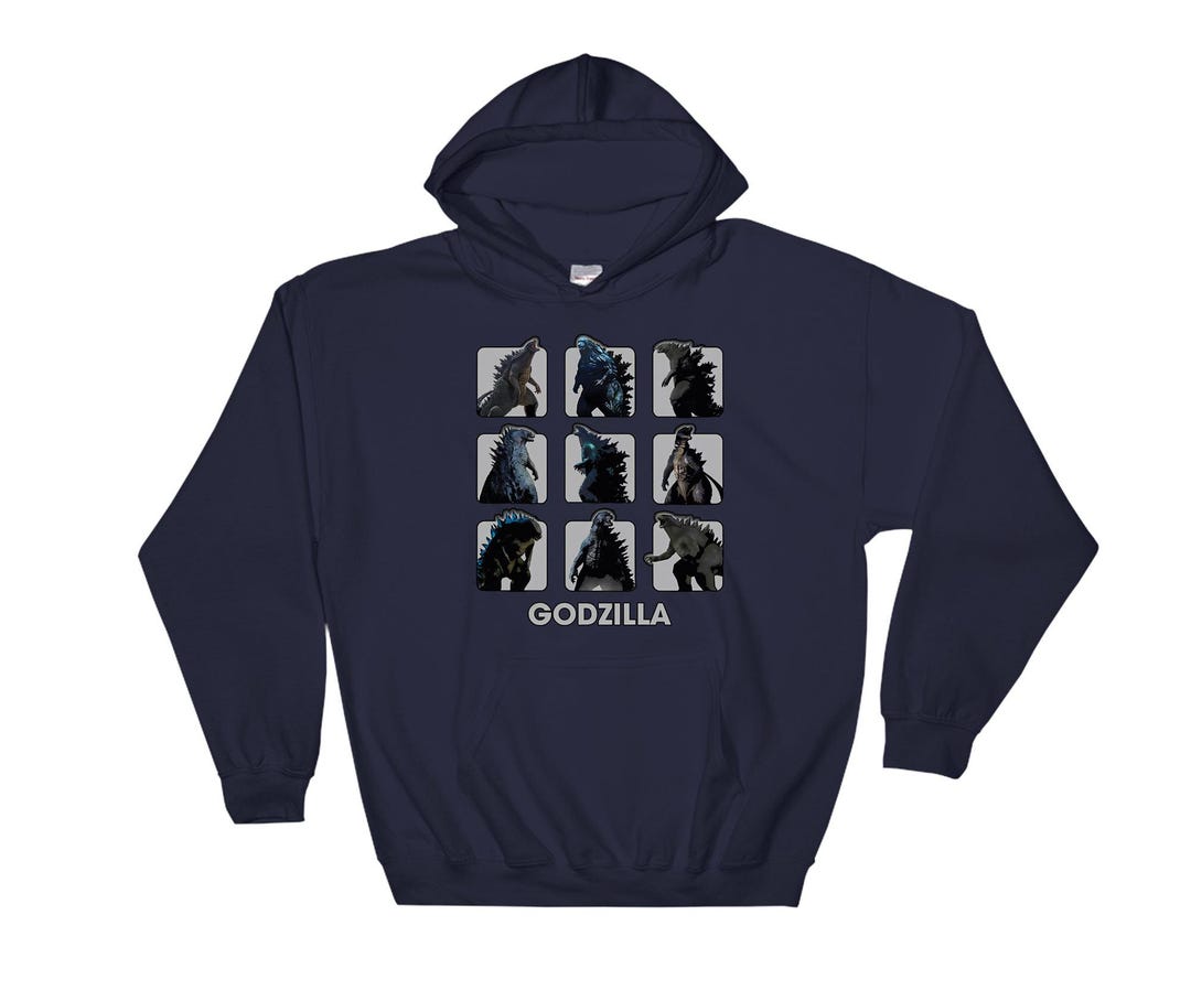 Godzilla Famous Cartoon Character Moods Poster Hoodie Sweatshirt ...