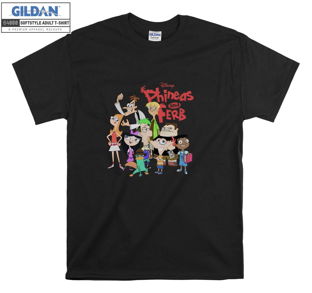 Phineas and Ferb Funny Cartoon T Shirt Hoodie Hoody T-shirt Tshirt S-M ...