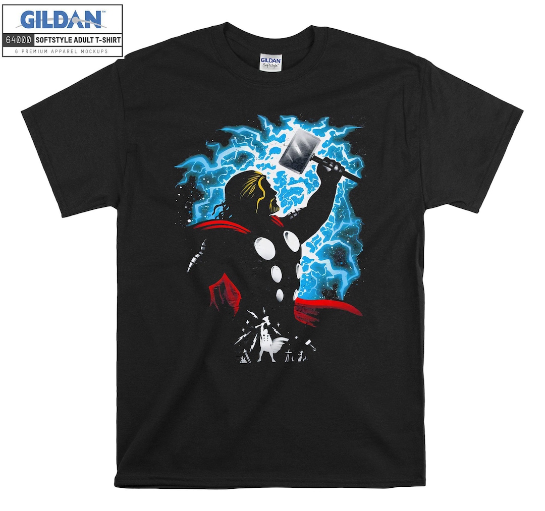 Retro Marvel Avengers Thor Silhouette Portrait Shirt Avengers T-shirts ...