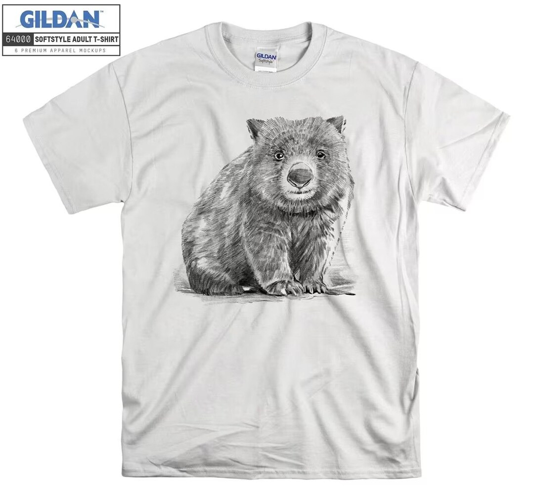 Official Wombat Realistic Handrawn T Shirt Hoodie Tote Bag Hoody T ...