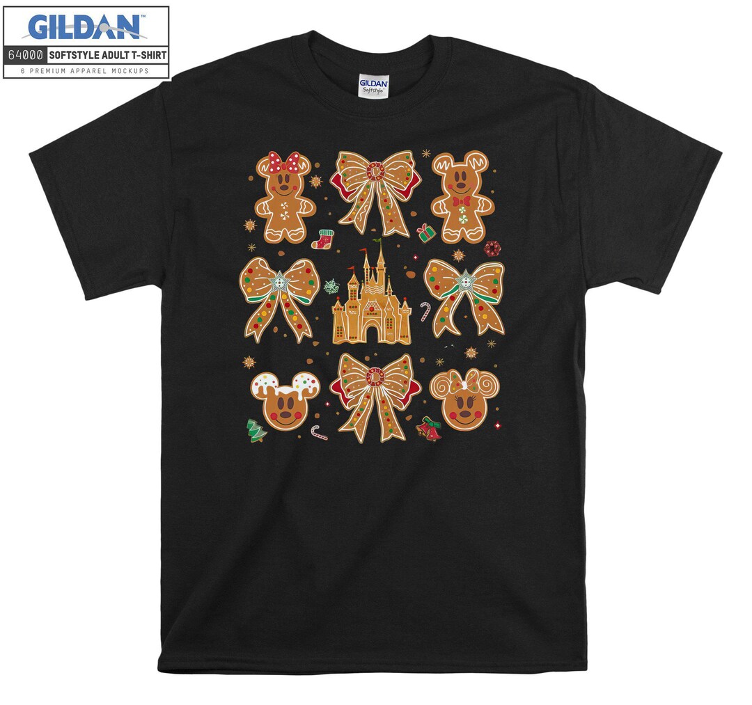 Disney Gingerbread Coquette Bow Christmas Shirt Mickey and T-shirts ...