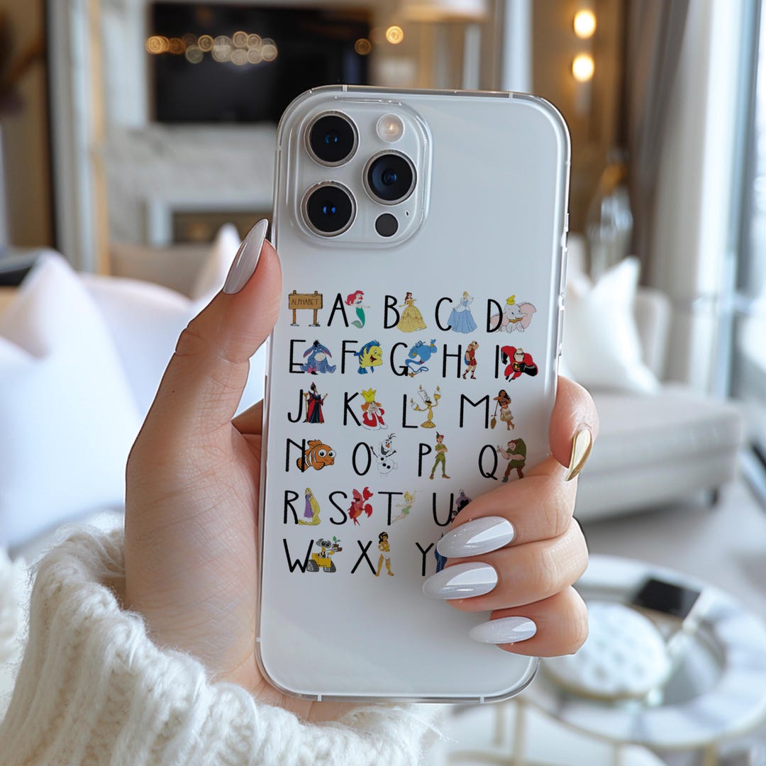 Disney Famous Heroes Alphabet Funny Famous Character Figure Phone Case ...