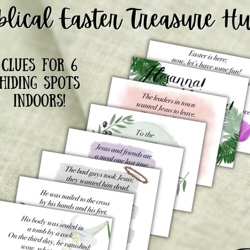 Biblical Easter Scavenger Hunt / Christian / Easter Basket - Etsy