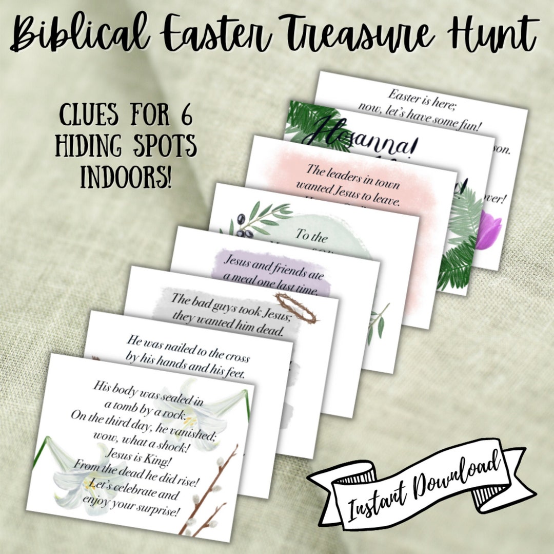 Biblical Easter Treasure Hunt / Scavenger Hunt / Easter Sunday Game ...
