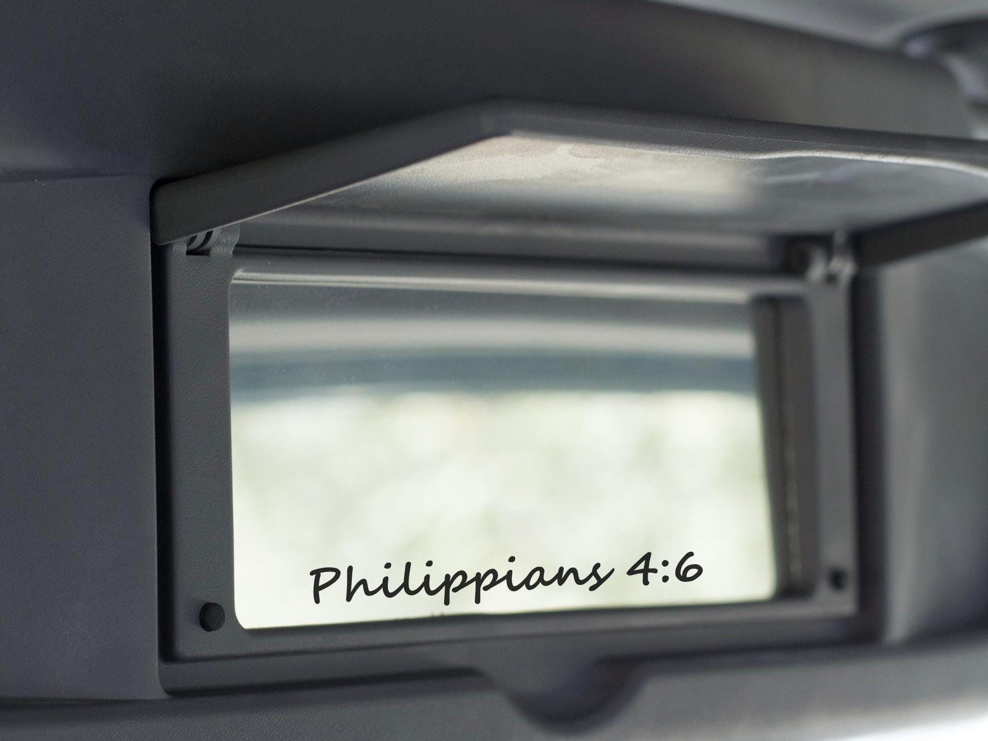 Christianity Mirror Decal, Bible Verse Mirror Sticker, Philippians 4:6 ...