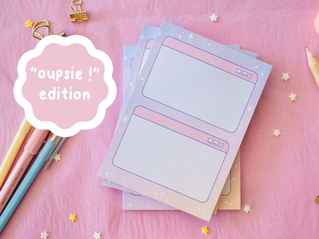 Cute A6 Notepad 50 Sheets, Aesthetic Stationery, To-do List Notepad ...