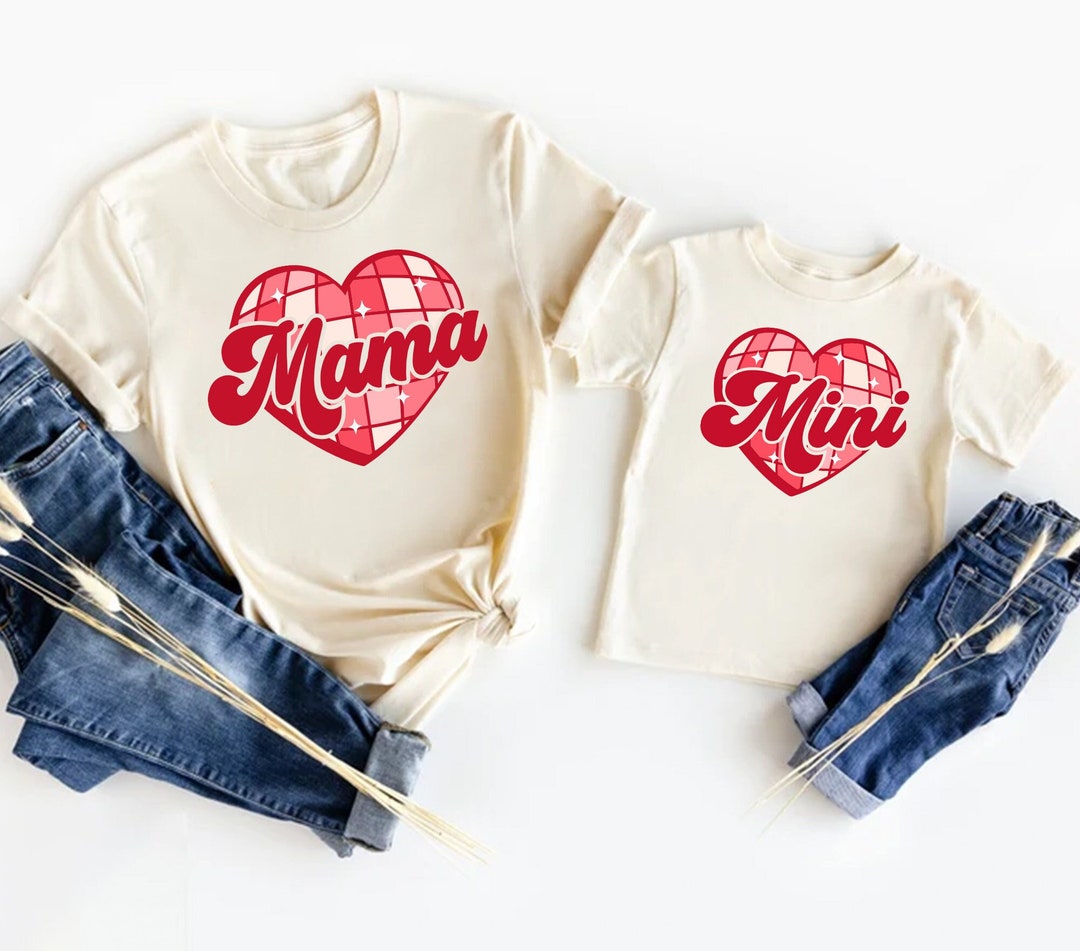 Mama Mini Heart Shirt, Valentine's Day Sweatshirt, Mama and Mini ...