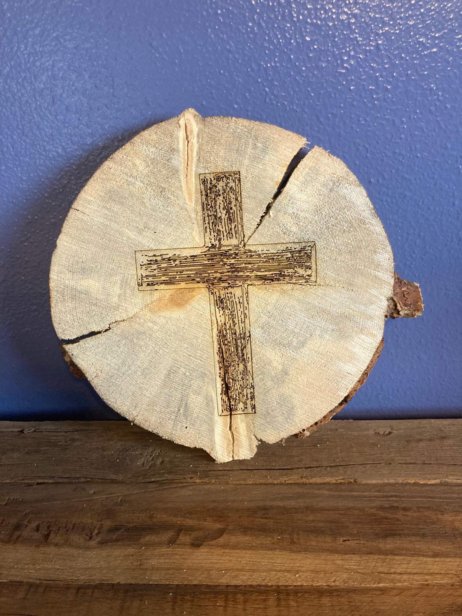 Engraved Log Slice Wood Art. Engraved Wedding Gift. Laser Etched Wood ...