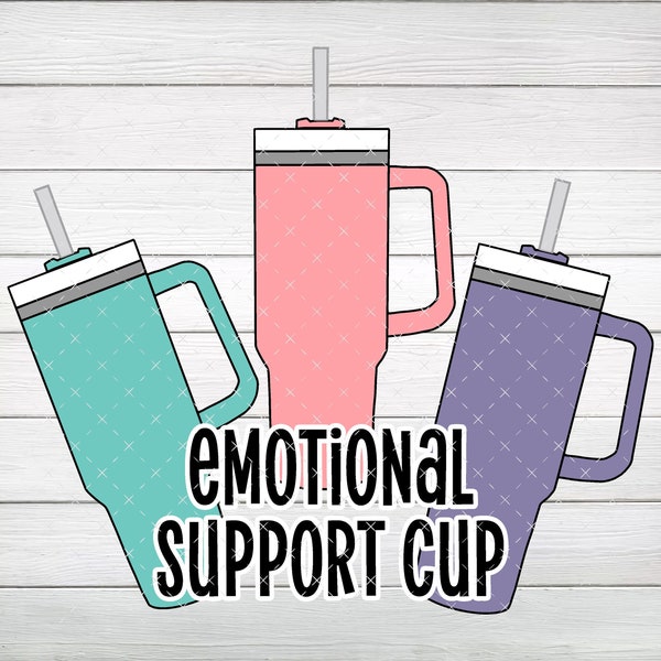 Stanley Cup Emotional Support Sticker - Etsy