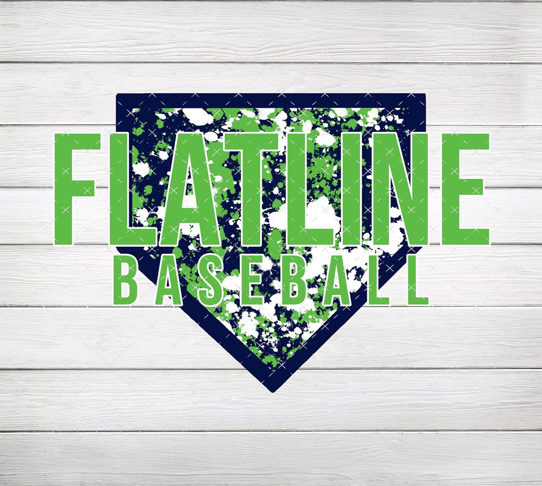 Flatline Baseball Home Plate Splatter PNG, Digital File, Instant ...