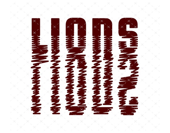 Lions School Spirit Maroon PNG Digital File Instant Download - Etsy
