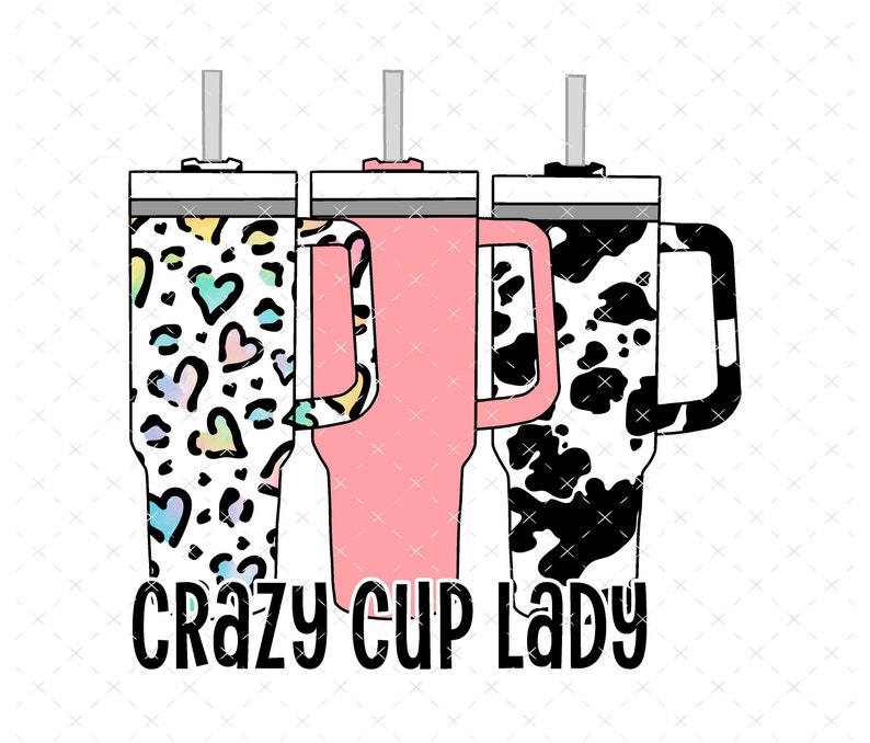 Crazy Cup Lady Pngs With and Without Logo Digital File - Etsy
