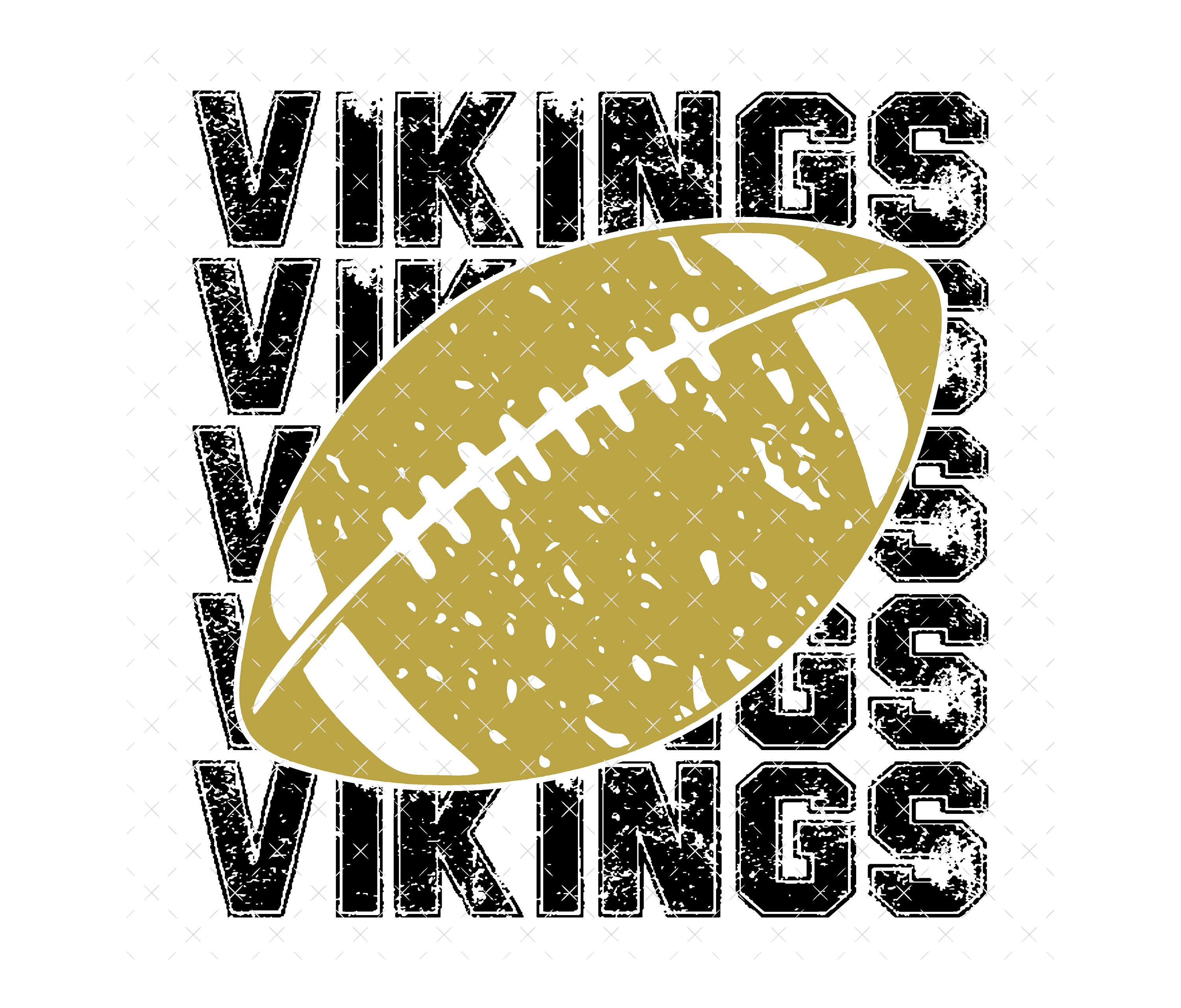 Vikings Football Black and Gold PNG Digital File Instant - Etsy