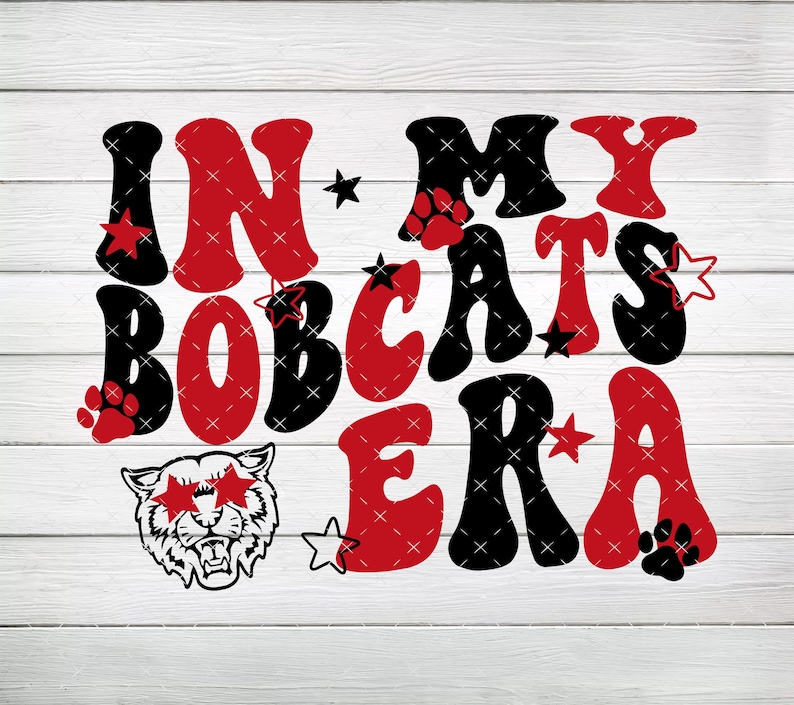 In My Bobcats Era Red & Black PNG - Etsy