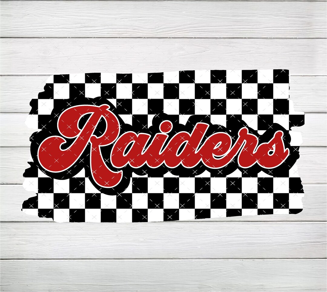 Raiders Checkered Background PNG, Red & Black Digital File, Instant ...