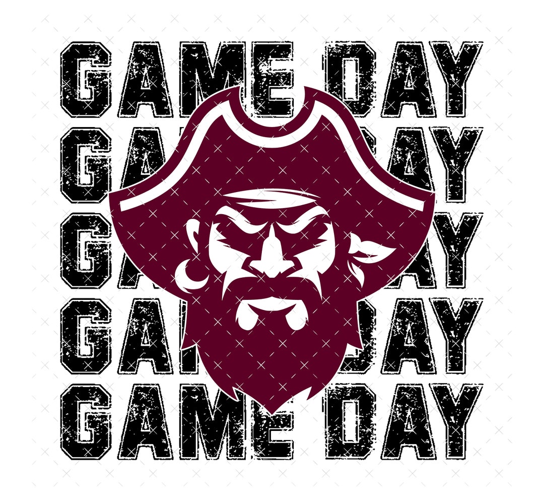 Pirates Game Day PNG TX Spirit PNG Black and Maroon Png - Etsy