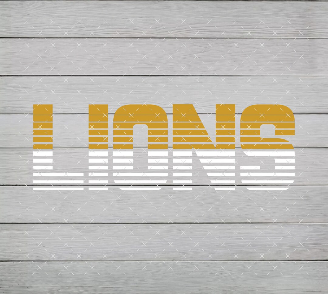 Lions Split Gold & White PNG, Digital File, Instant Download - Etsy
