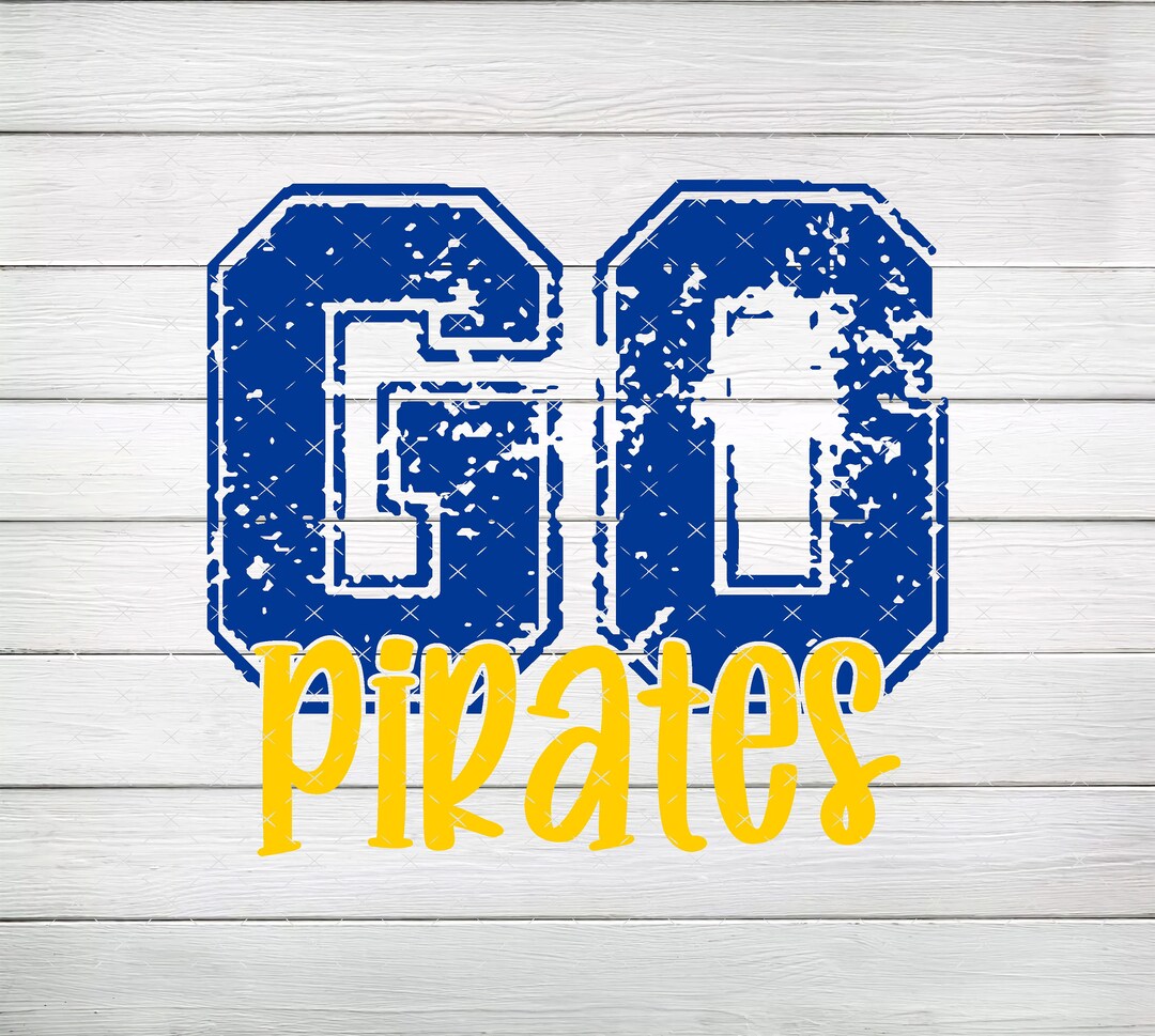 Go Pirates Royal Blue & Yellow-gold PNG, Digital File, Instant Download ...