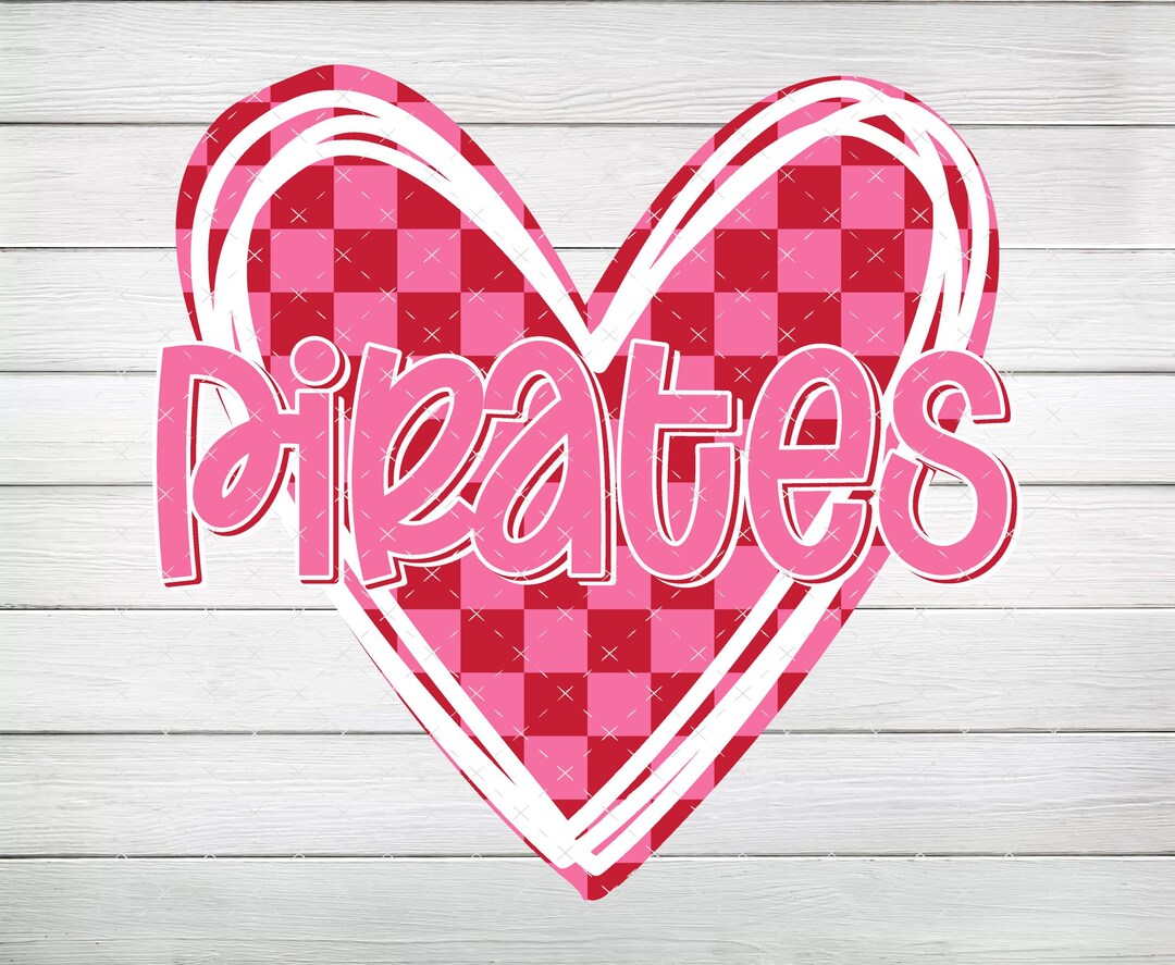 Pirates Pink & Red Heart PNG - Etsy