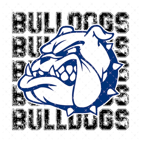 Bulldogs Game Day PNG TX Spirit PNG Left Facing Blue - Etsy