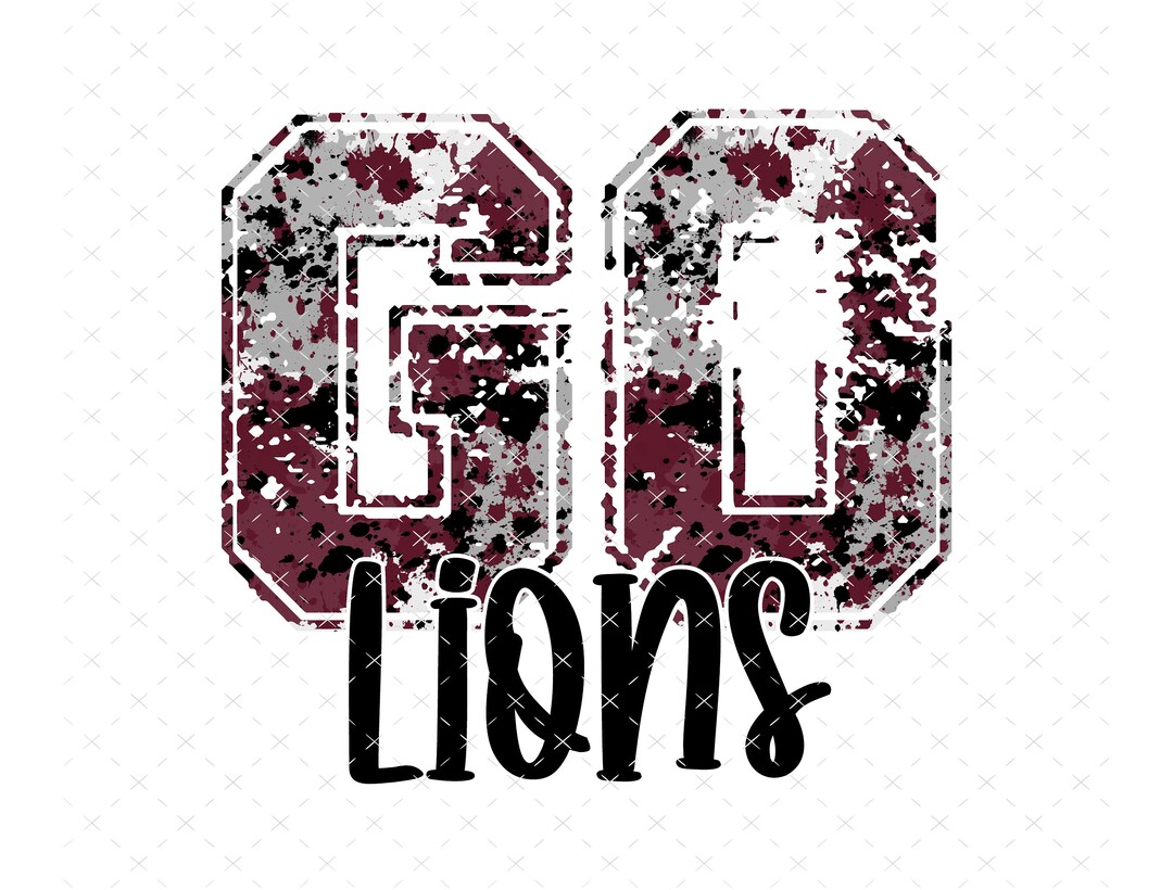 Go Lions Maroon PNG, Digital File, Instant Download - Etsy