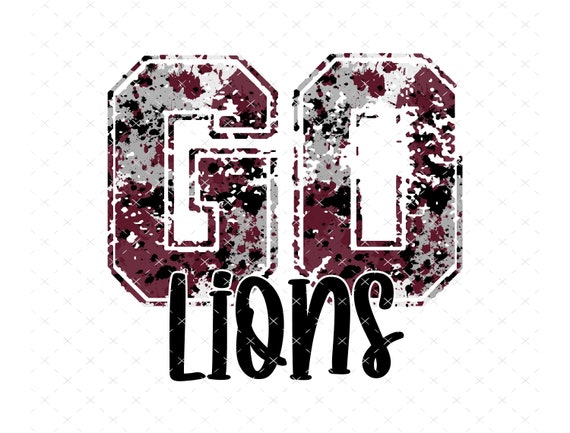 Go Lions Maroon PNG Digital File Instant Download - Etsy