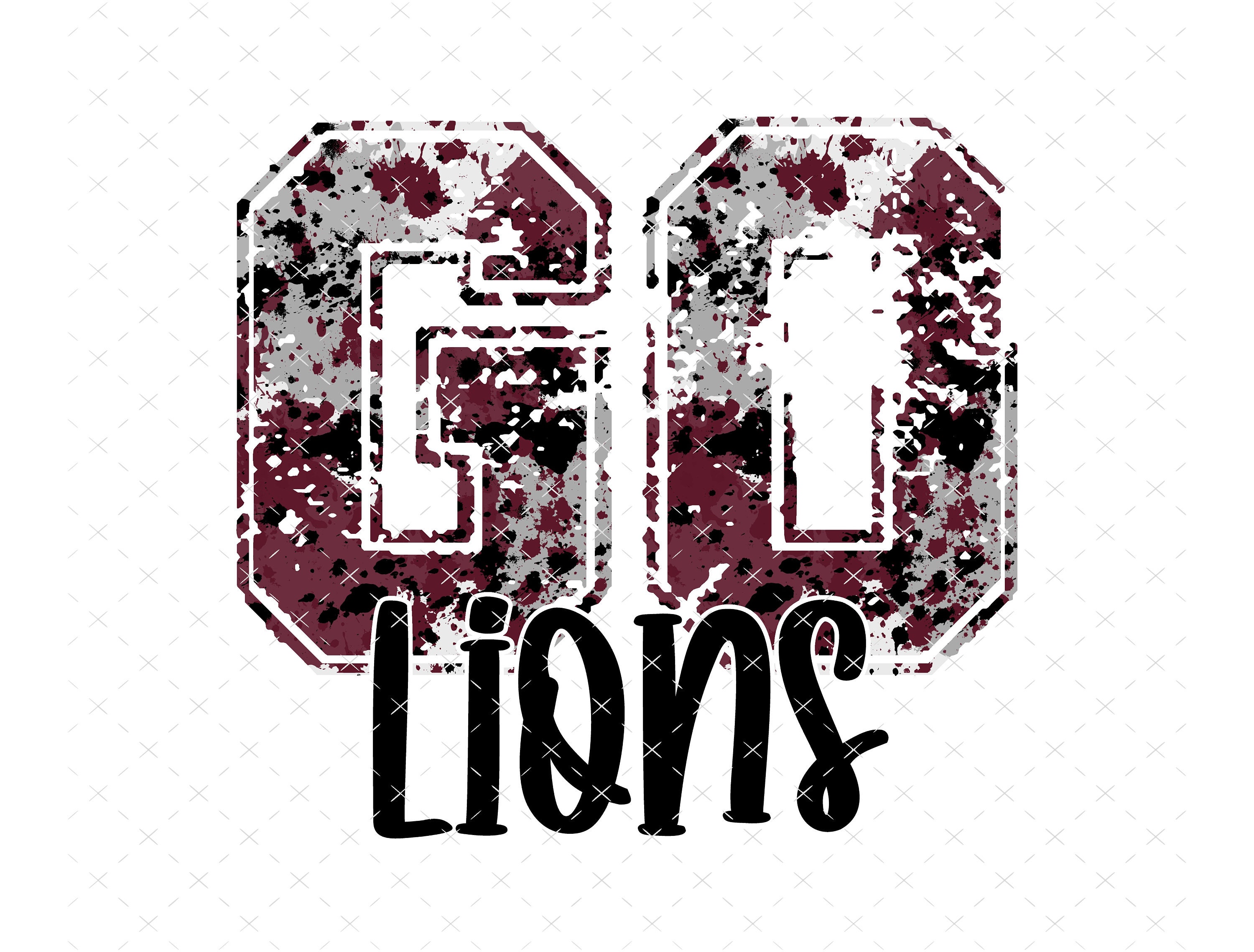 Go Lions Maroon PNG, Digital File, Instant Download - Etsy