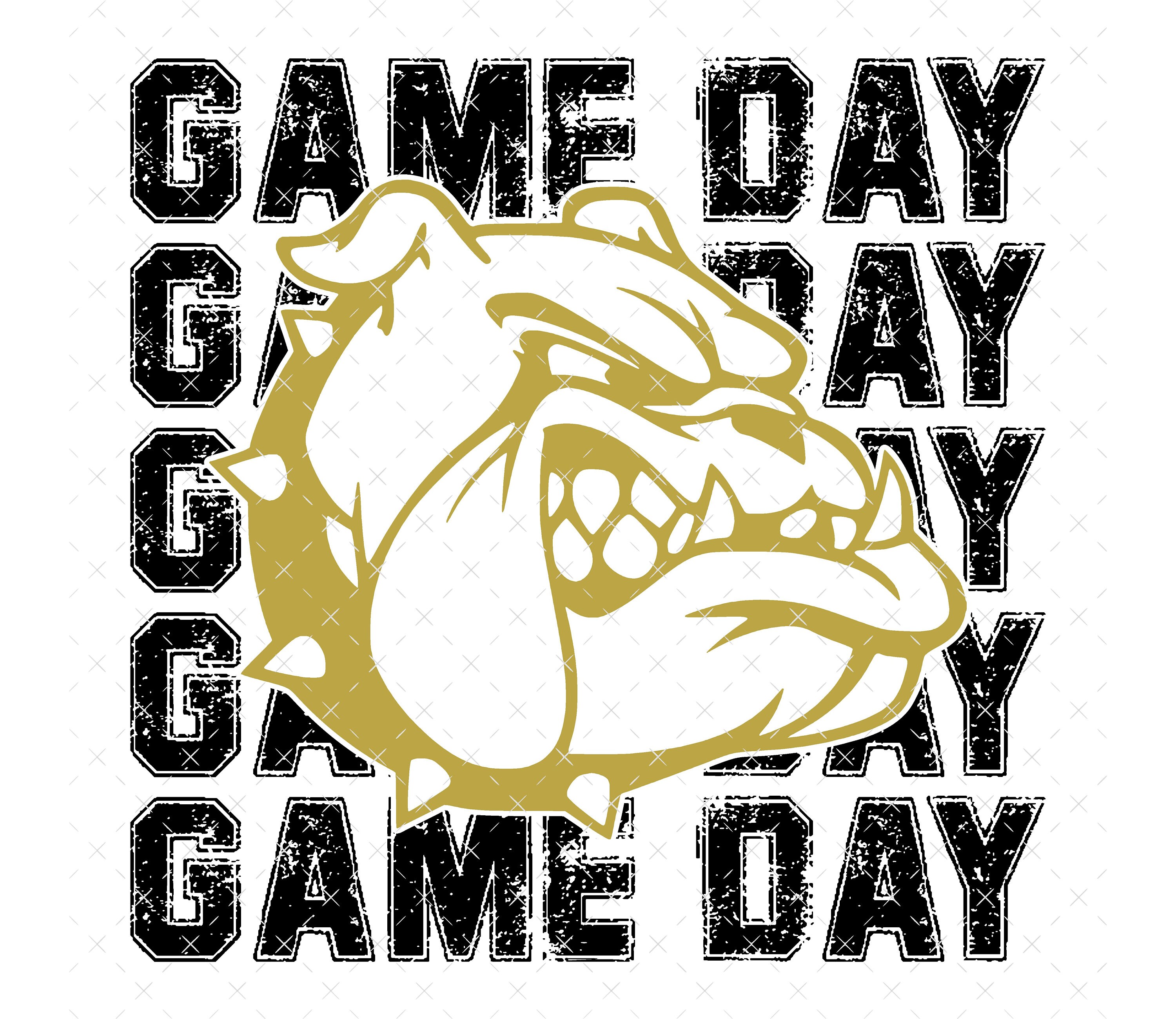 Bulldogs Game Day PNG TX Spirit PNG Golden Digital File - Etsy