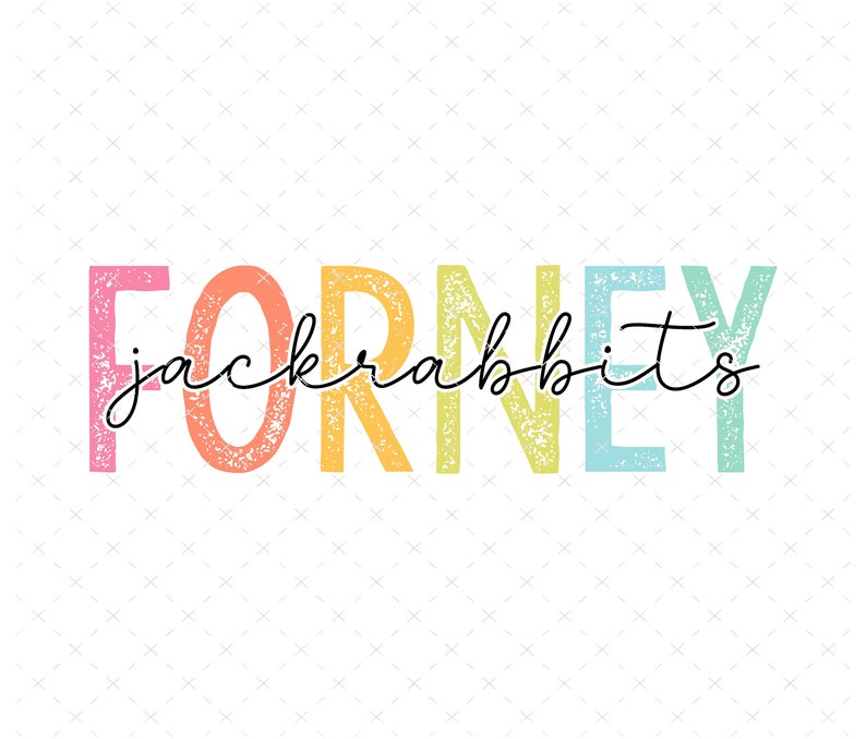Forney Jackrabbits PNG: Colorful School Spirit Design (digital File) - Etsy