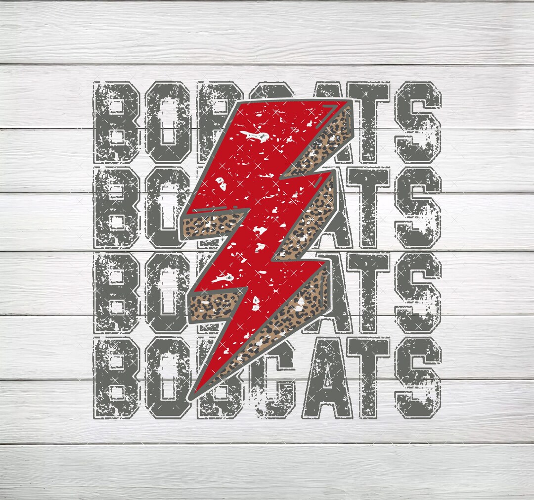 Bobcats With Red Lightning Bolt PNG, Digital File, Instant Download - Etsy