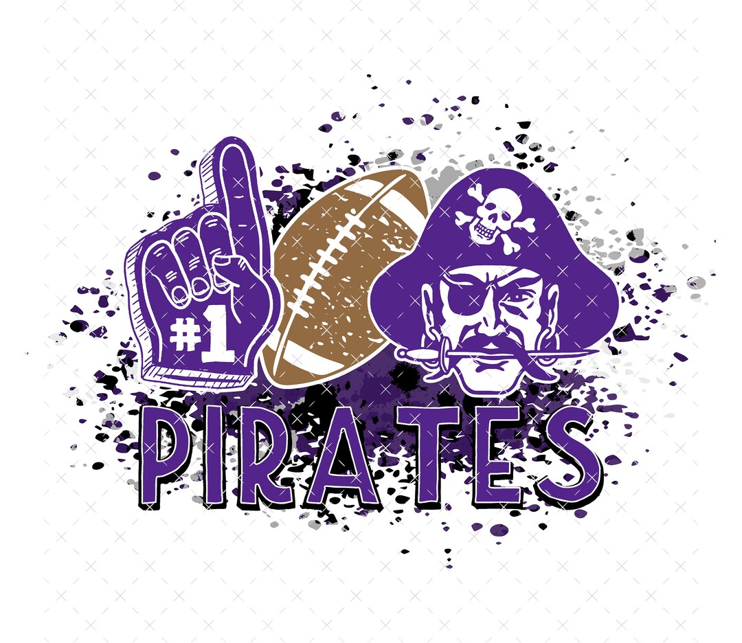 Football #1 Fan Pirates Purple & Black PNG, Digital File, Instant ...