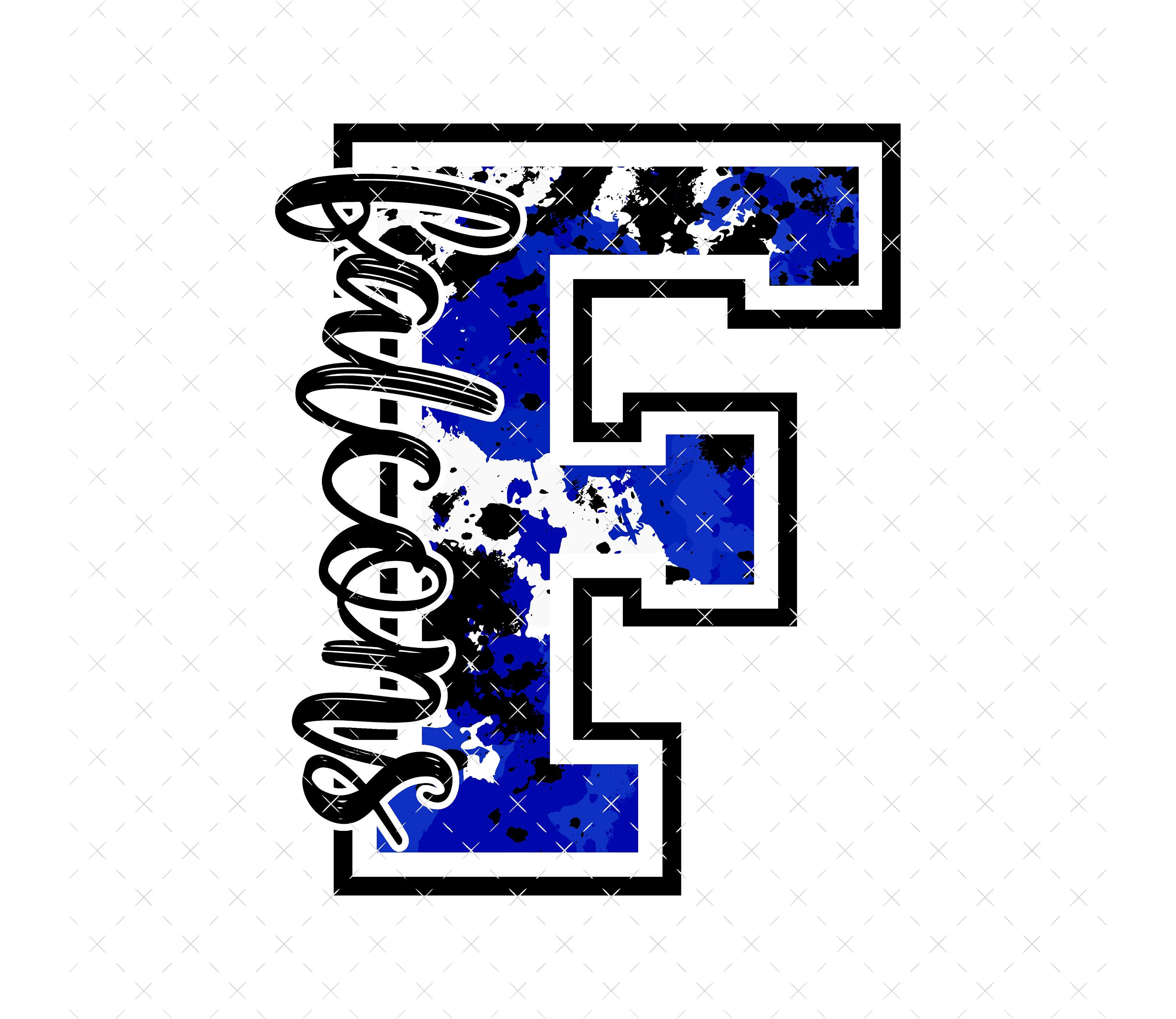 Falcons Blue Splatter School Spirit PNG Digital File Instant - Etsy