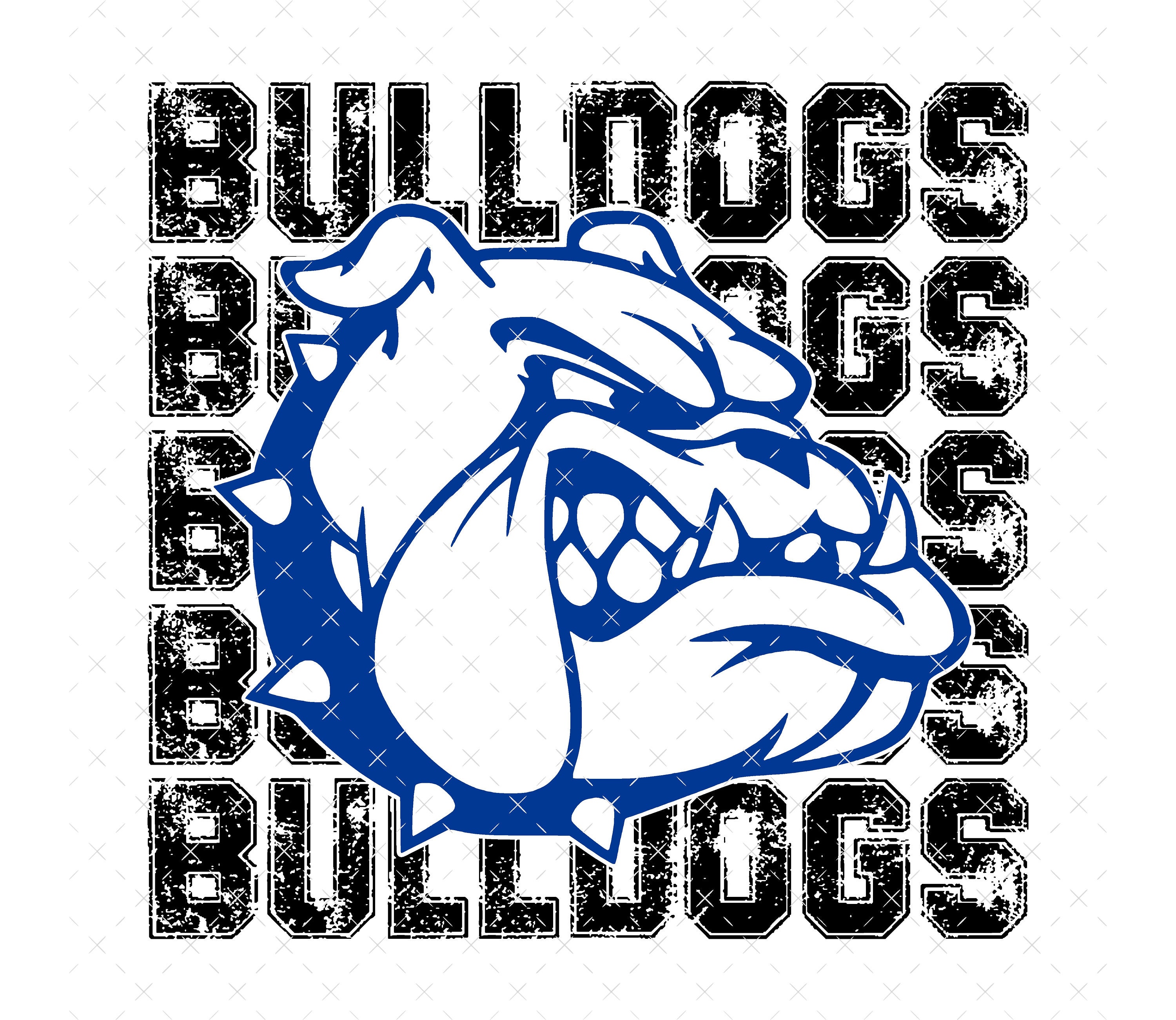 Bulldogs PNG TX Spirit PNG Black and Blue Png Digital File - Etsy