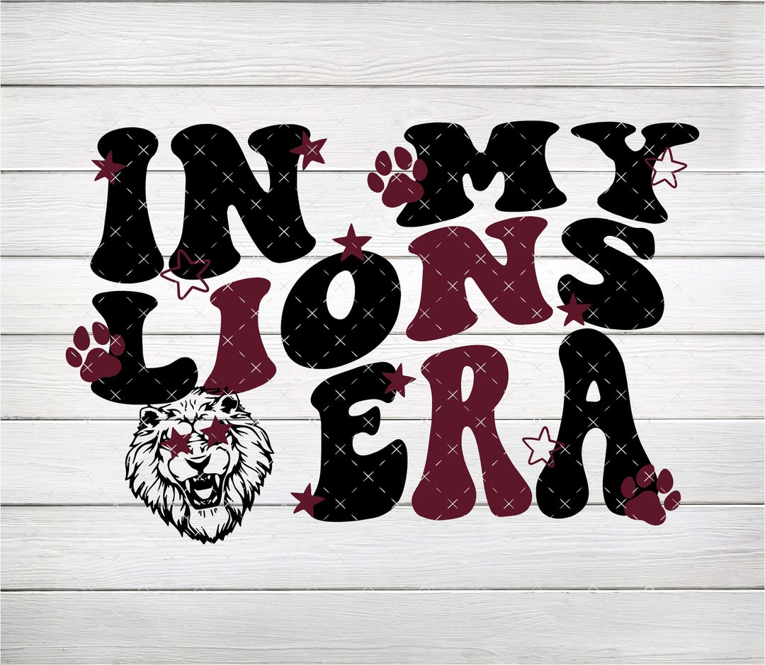 In My Lions Era Maroon & Black PNG - Etsy