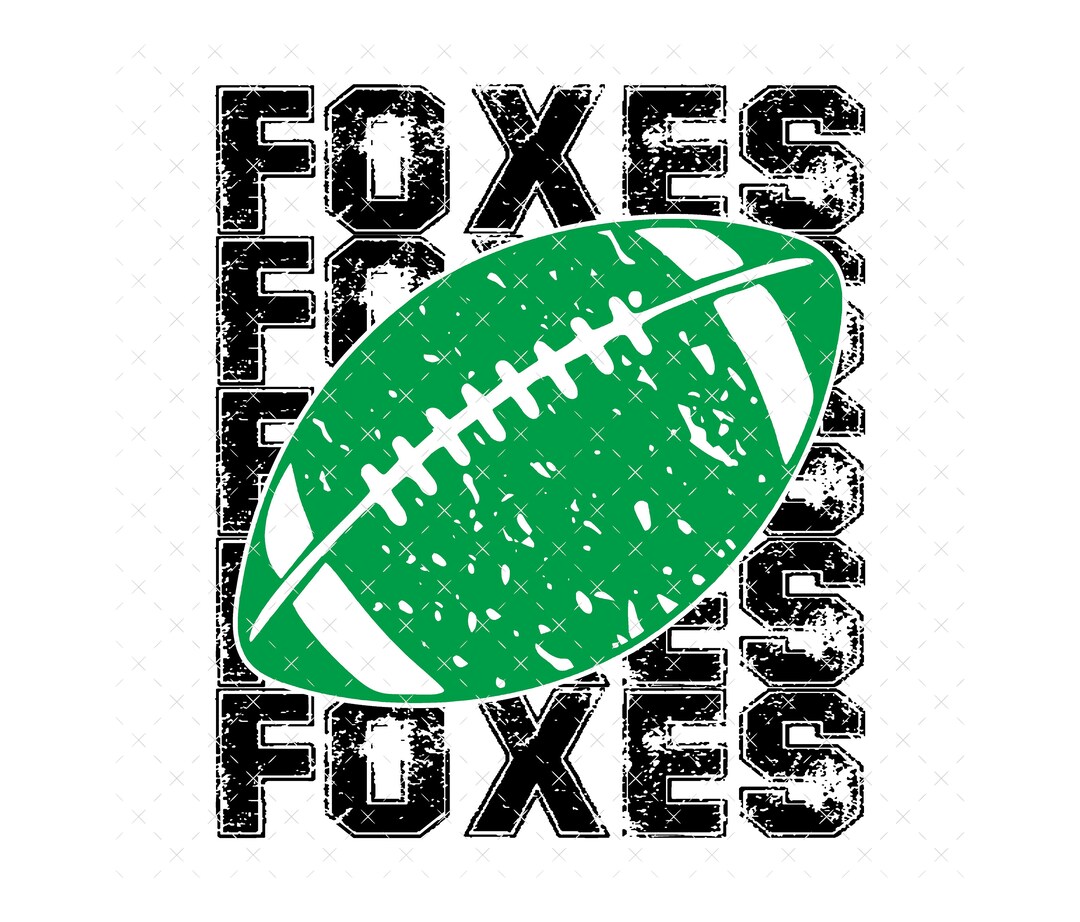 Foxes Football PNG, Black and Green Digital File, Instant Download - Etsy