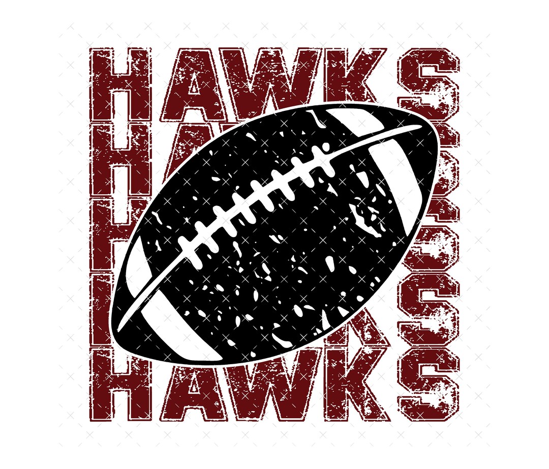 Hawks Football PNG, Black and Maroon Digital File, Instant Download - Etsy
