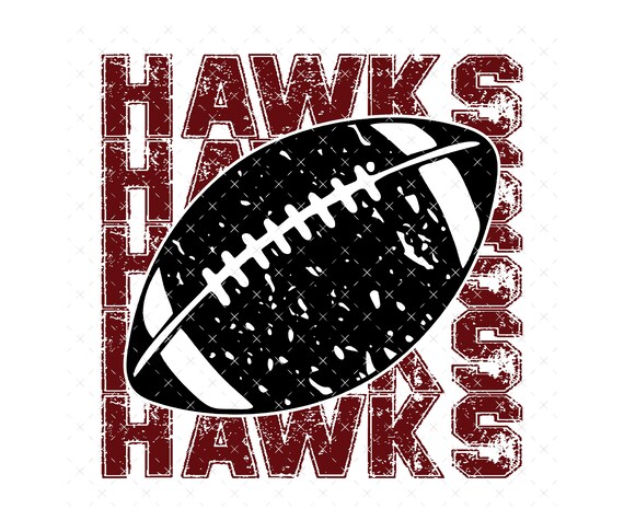 Hawks Football PNG Black and Maroon Digital File Instant - Etsy